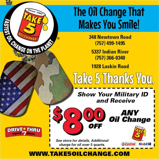Take 5 Oil Change Services - Business - MilitaryBridge